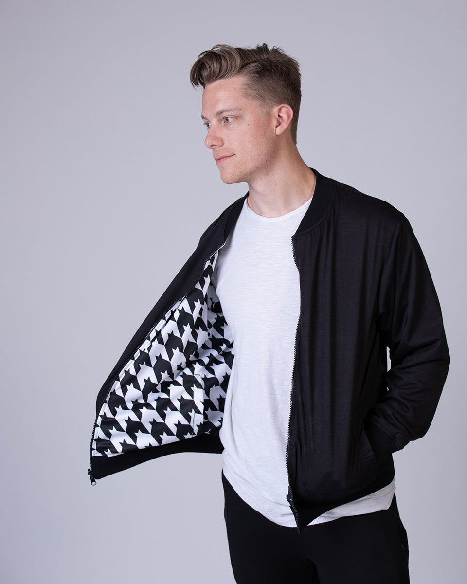 Houndstooth Reversible Bomber Jacket – Phit Clothing